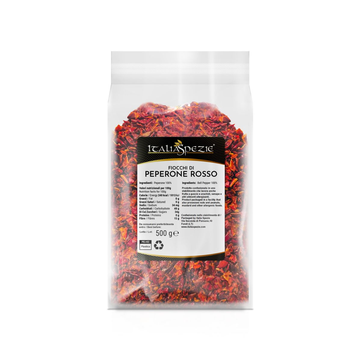 Fiocchi di Peperone rosso - Peperone rosso essiccato a cubetti